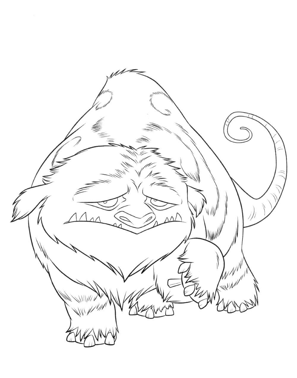 Coloring page - Sad monster