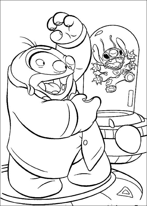 Coloring page - Jamba and Stitch