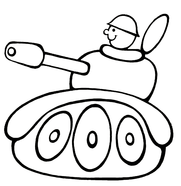 Coloring Page Medium Tank