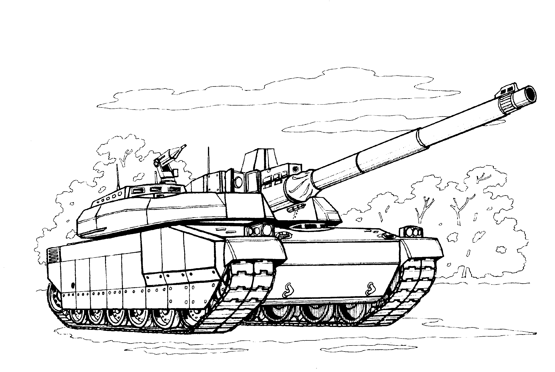 Abrams Tank Coloring Pages